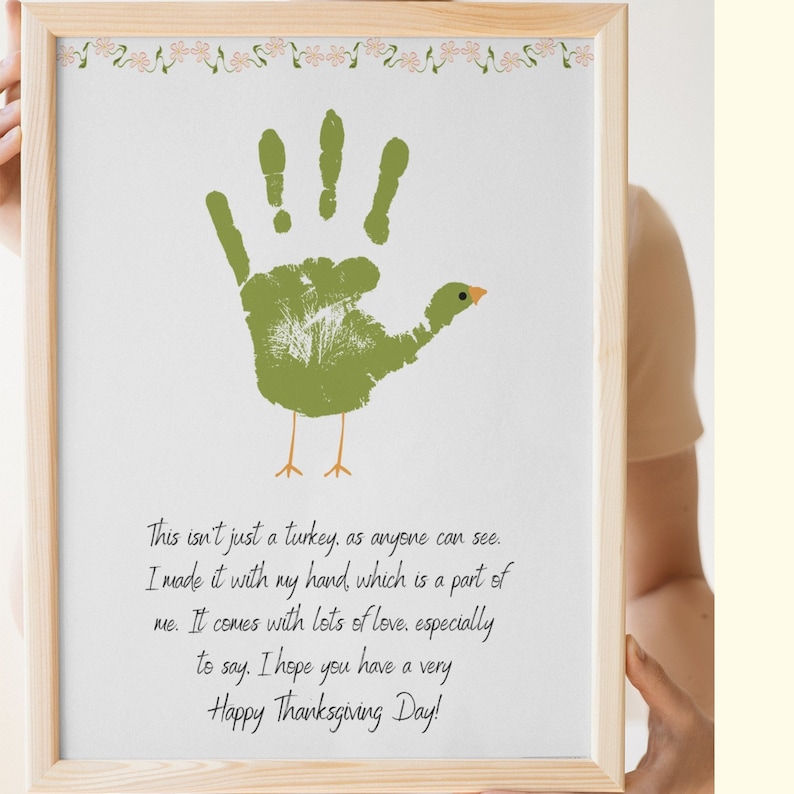 Printable Thanksgiving Handprint Craft, Thanksgiving Turkey Handprint ...