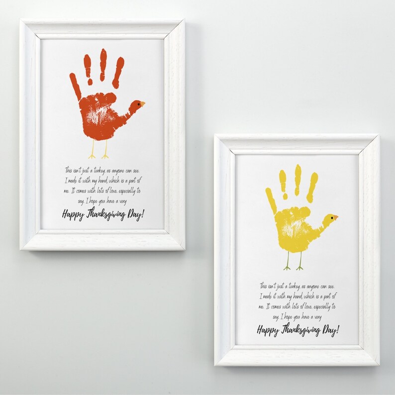 Thanksgiving Handprint Printable, Turkey Handprint Craft, Thanksgiving ...