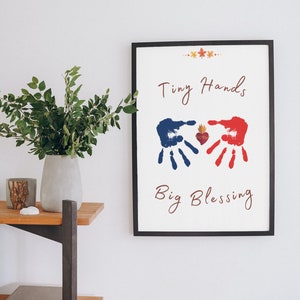 Printable Thanksgiving Handprint Craft, Thanksgiving Handprint Keepsake ...
