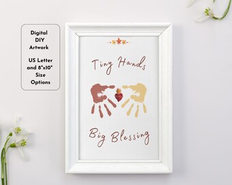 Thanksgiving Handprint Keepsake Art for Kids, Printable Thanksgiving ...