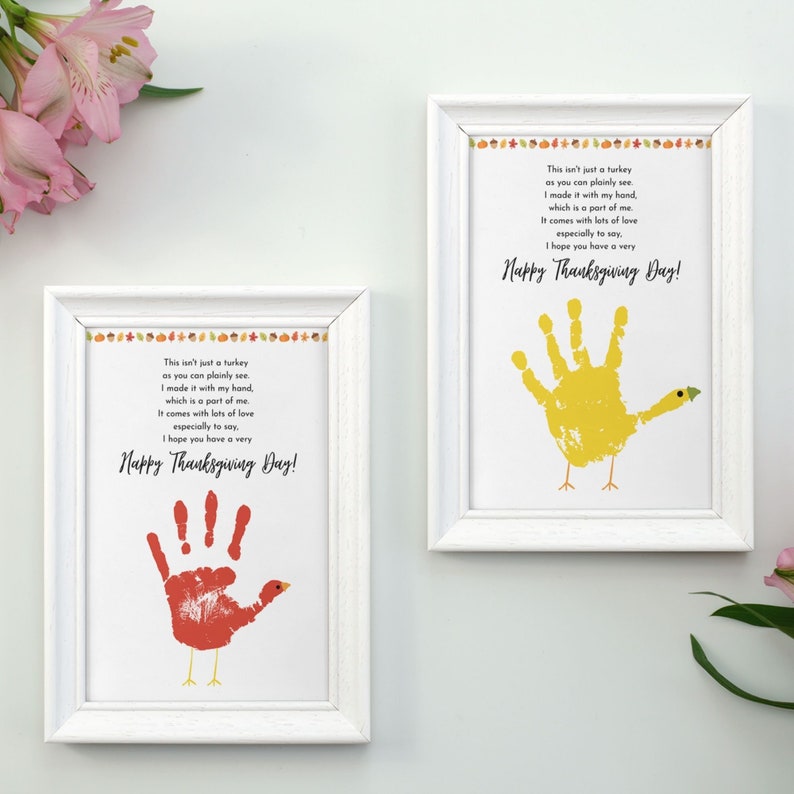Printable Thanksgiving Handprint Craft Thanksgiving Turkey - Etsy