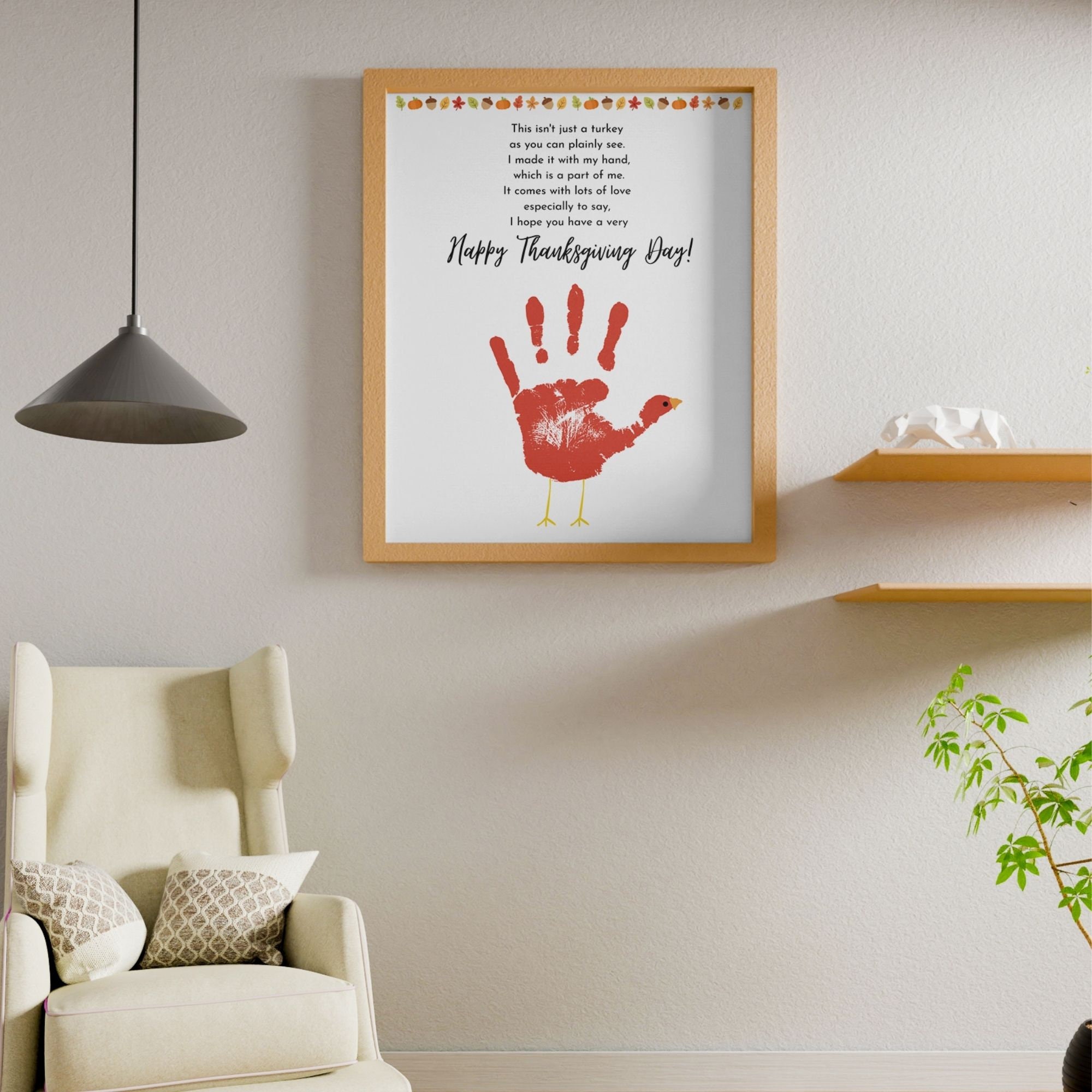 Printable Thanksgiving Handprint Craft, Thanksgiving Turkey Handprint ...