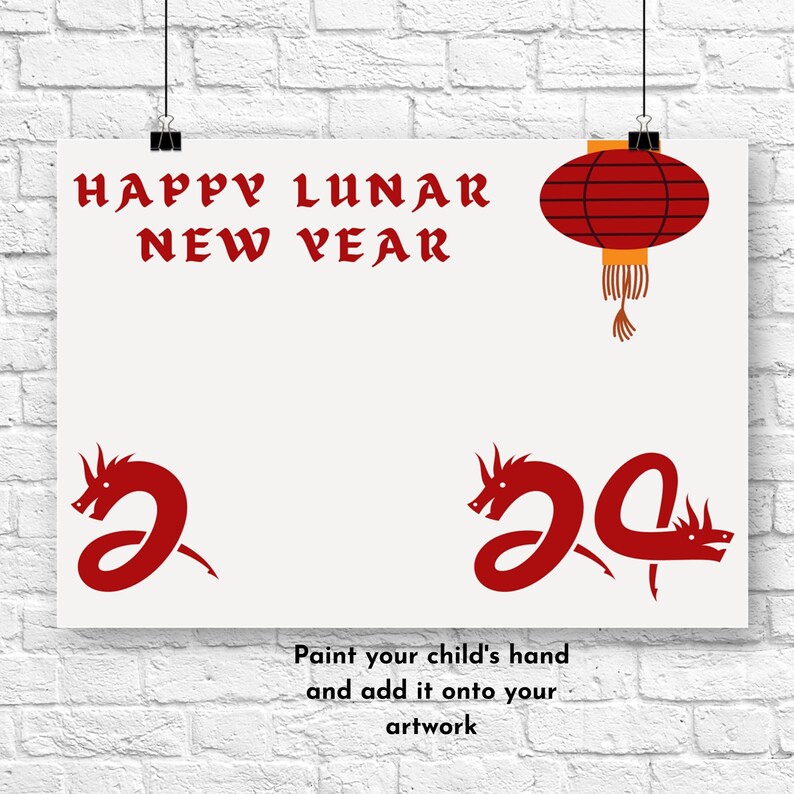 Happy Lunar New Year Handprint 2024, Chinese New Year Handprint Art ...