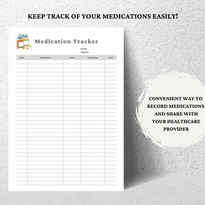 Medication Tracker Editable Printable A4/a5/letter Size - Etsy