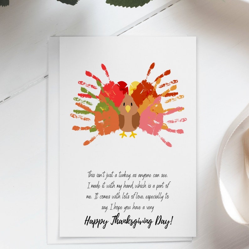 Thanksgiving Handprint Printable, Turkey Handprint Craft, Thanksgiving ...