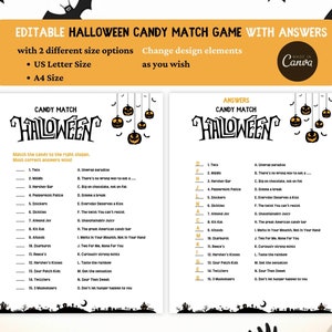 Editable Printable Halloween Horror Movie Quotes Game, Adult and Family ...