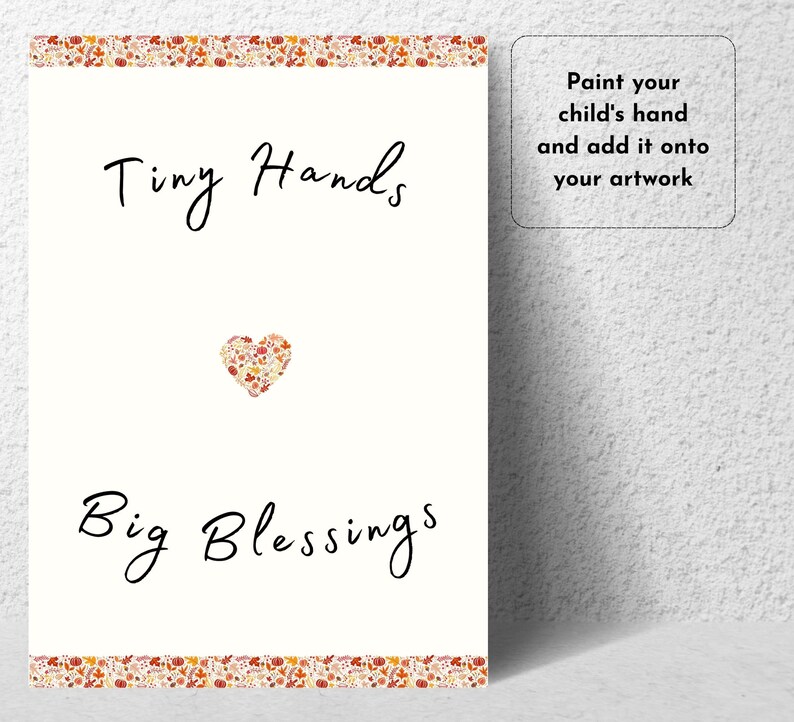 Thanksgiving Handprint Keepsake Art for Kids, Printable Thanksgiving ...