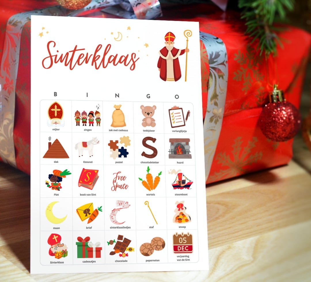 Sinterklaas Bingo, 80 Sinterklaas Bingo Cards for Kids, Printable Dutch ...