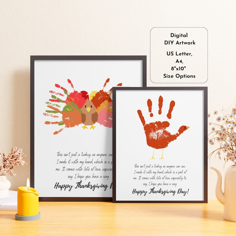 Thanksgiving Handprint Printable, Turkey Handprint Craft, Thanksgiving ...