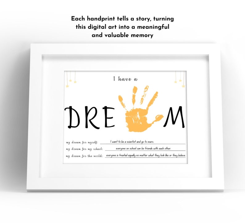 Printable I Have a Dream Handprint, Martin Luther King Day Handprint ...