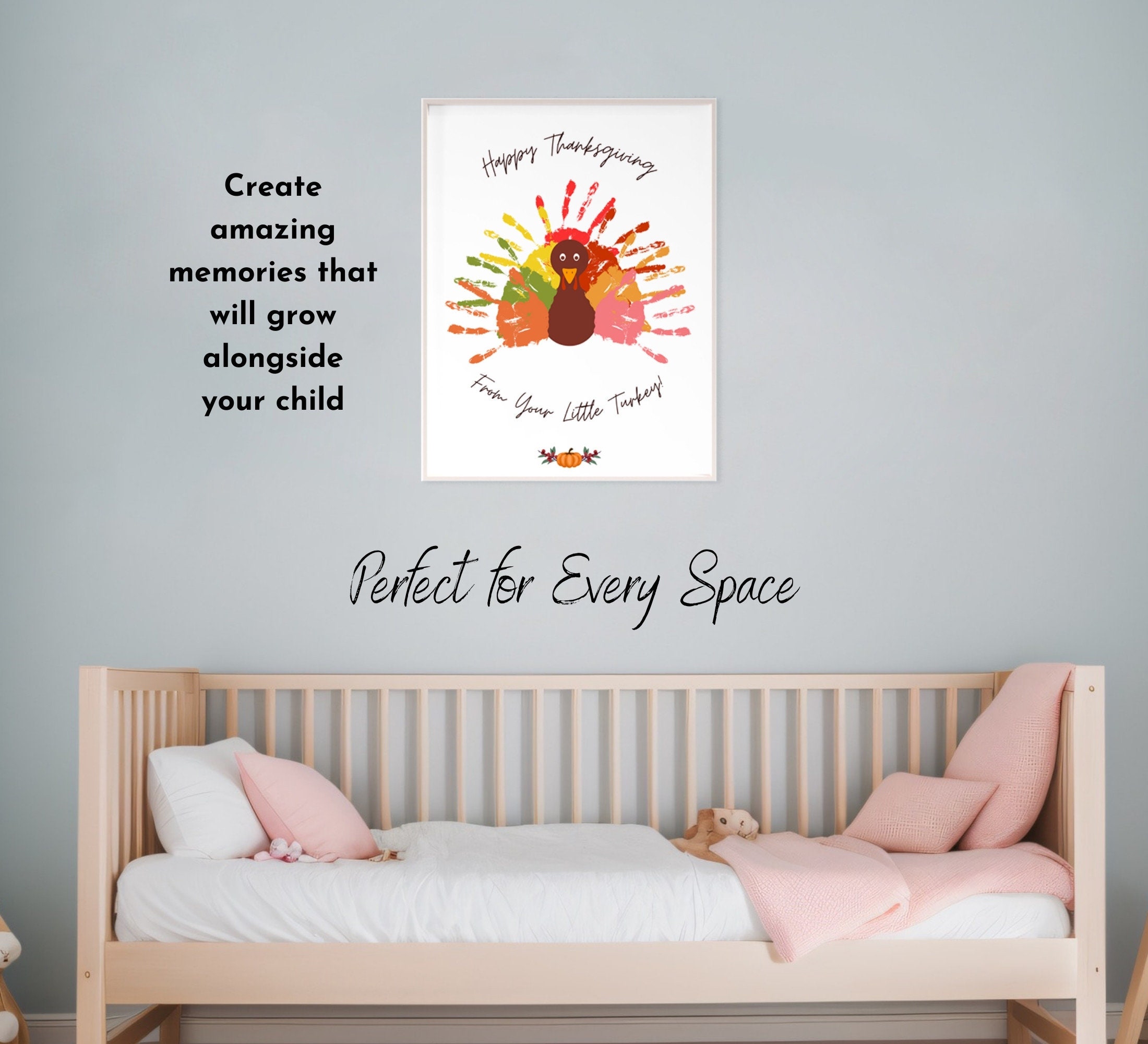 Printable Thanksgiving Handprint Craft, Thanksgiving Thankful Turkey ...
