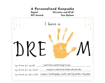 Printable I Have a Dream Handprint, Martin Luther King Day Handprint ...