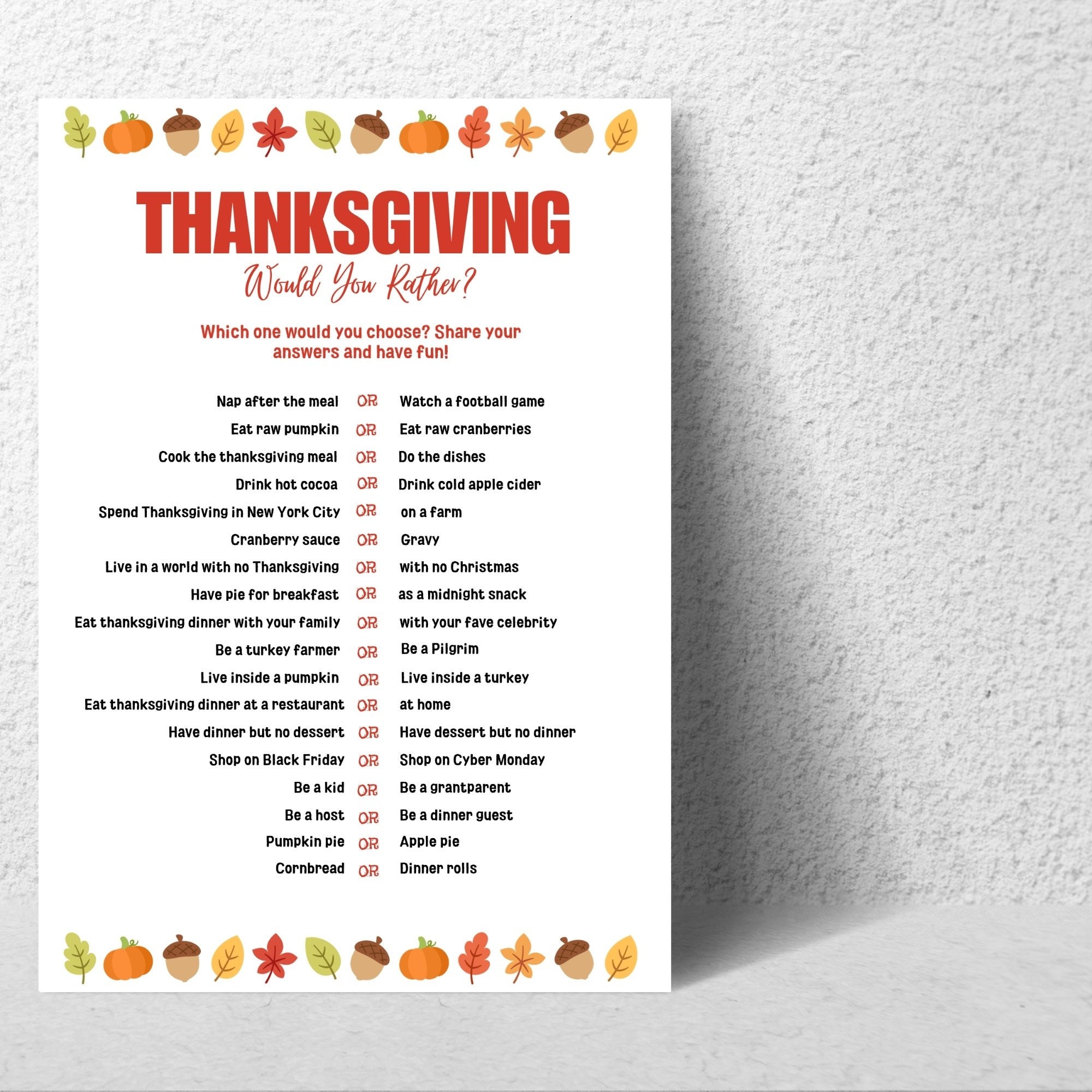 16 Thanksgiving Game Bundle, Printable Thanksgiving Games for Adults ...