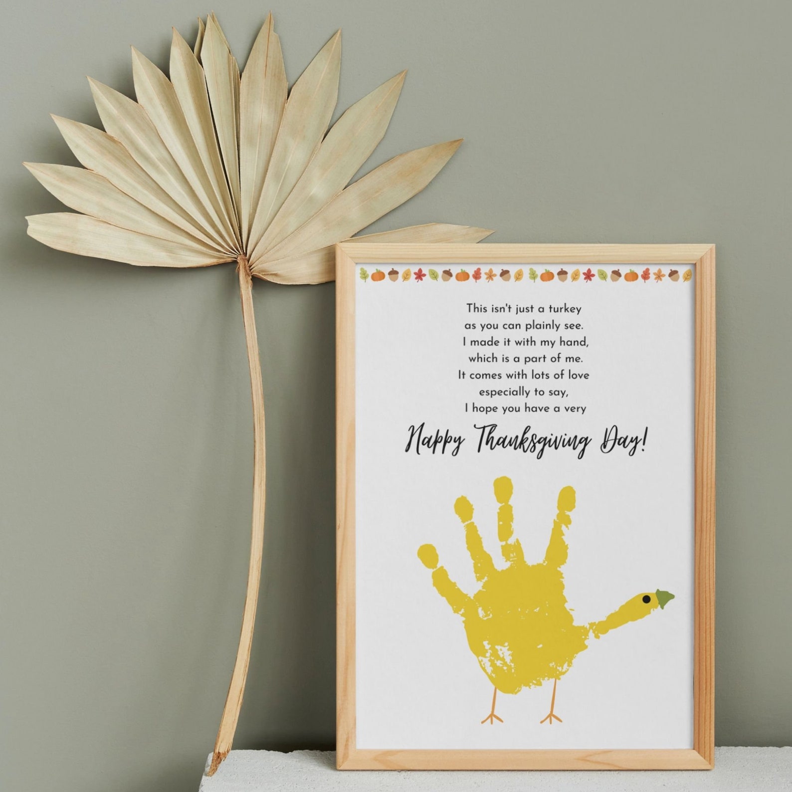 Printable Thanksgiving Handprint Craft Thanksgiving Turkey - Etsy