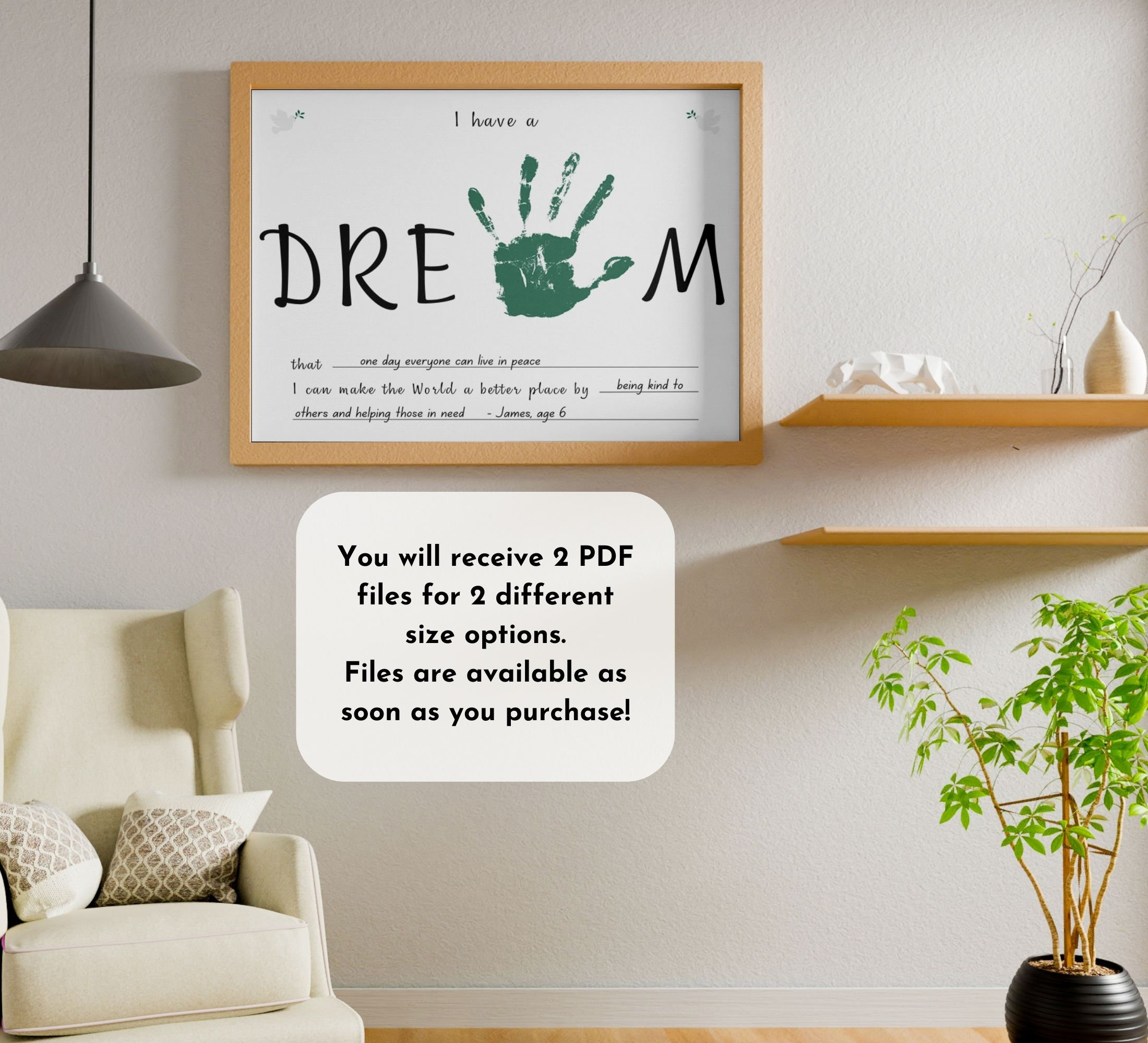 Printable I Have a Dream Handprint, Martin Luther King Day Handprint ...