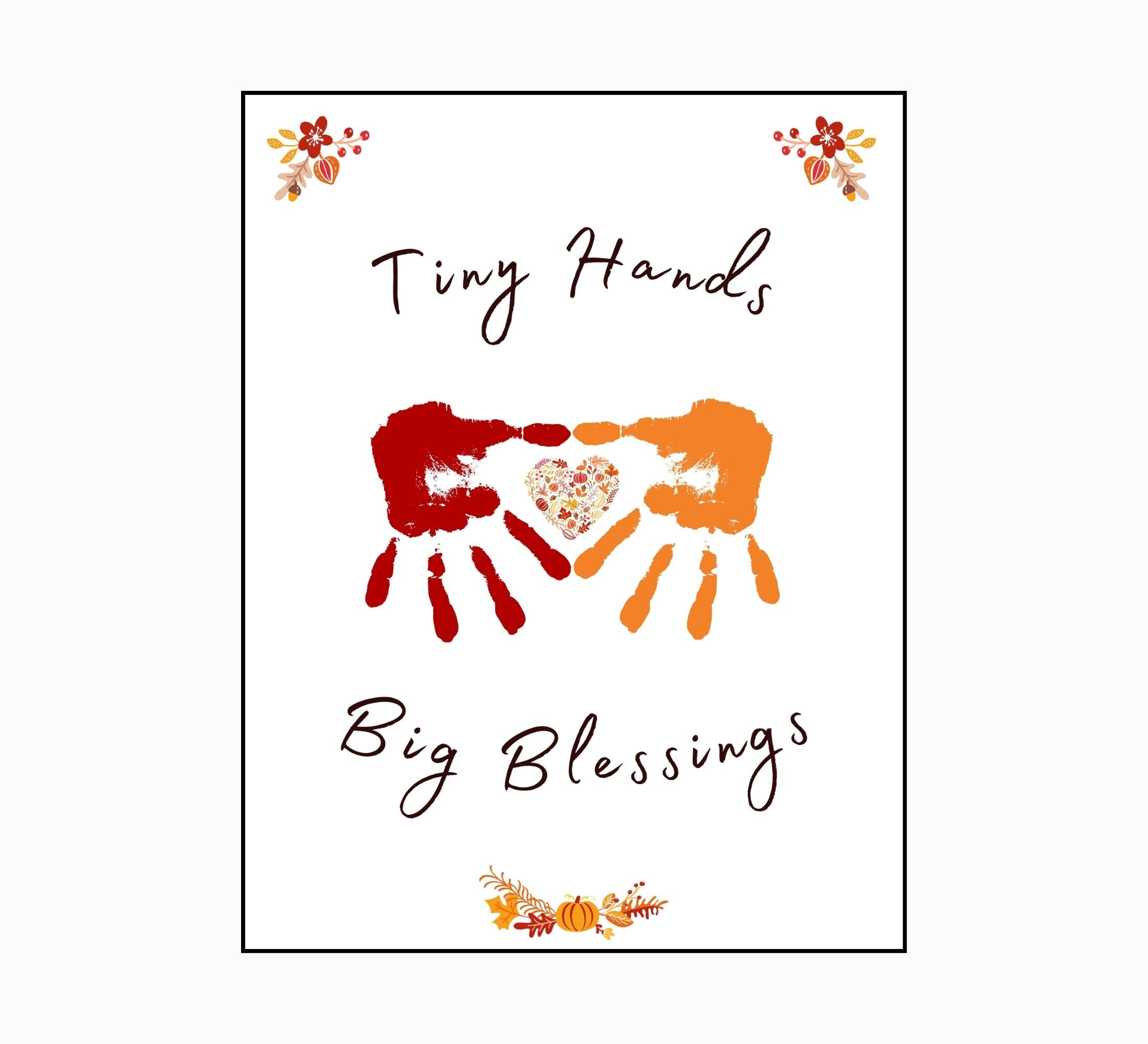 Thanksgiving Handprint Keepsake Art for Kids, Printable Thanksgiving ...