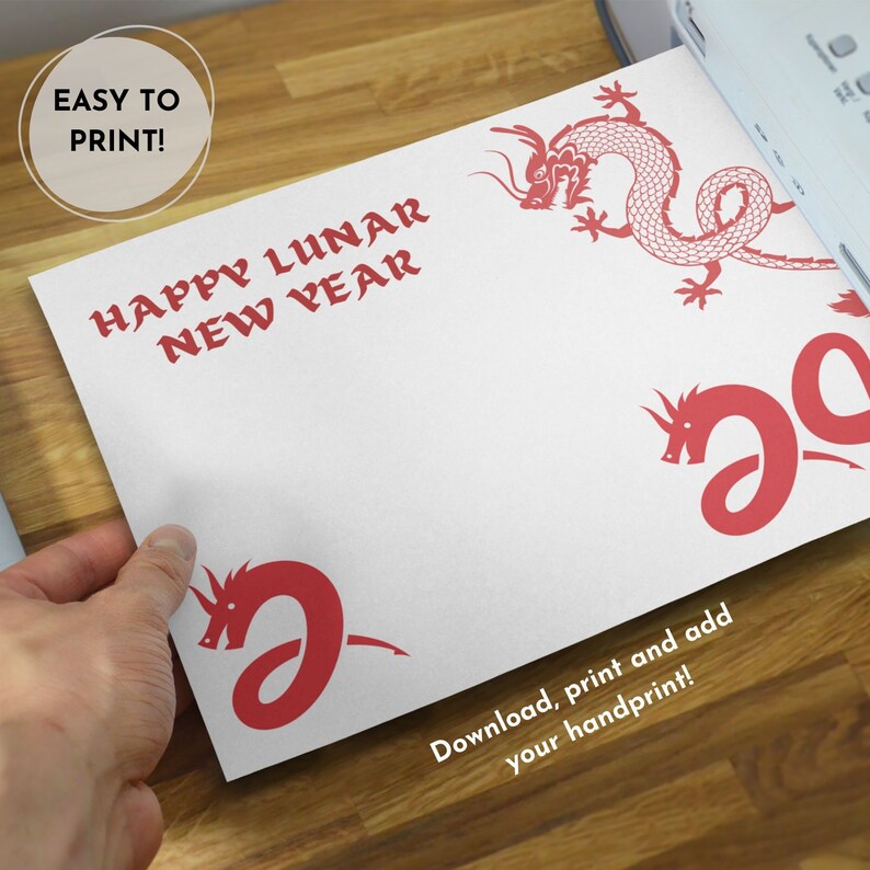 Lunar New Year Handprint Art 2024, Chinese New Year Handprint Keepsake ...