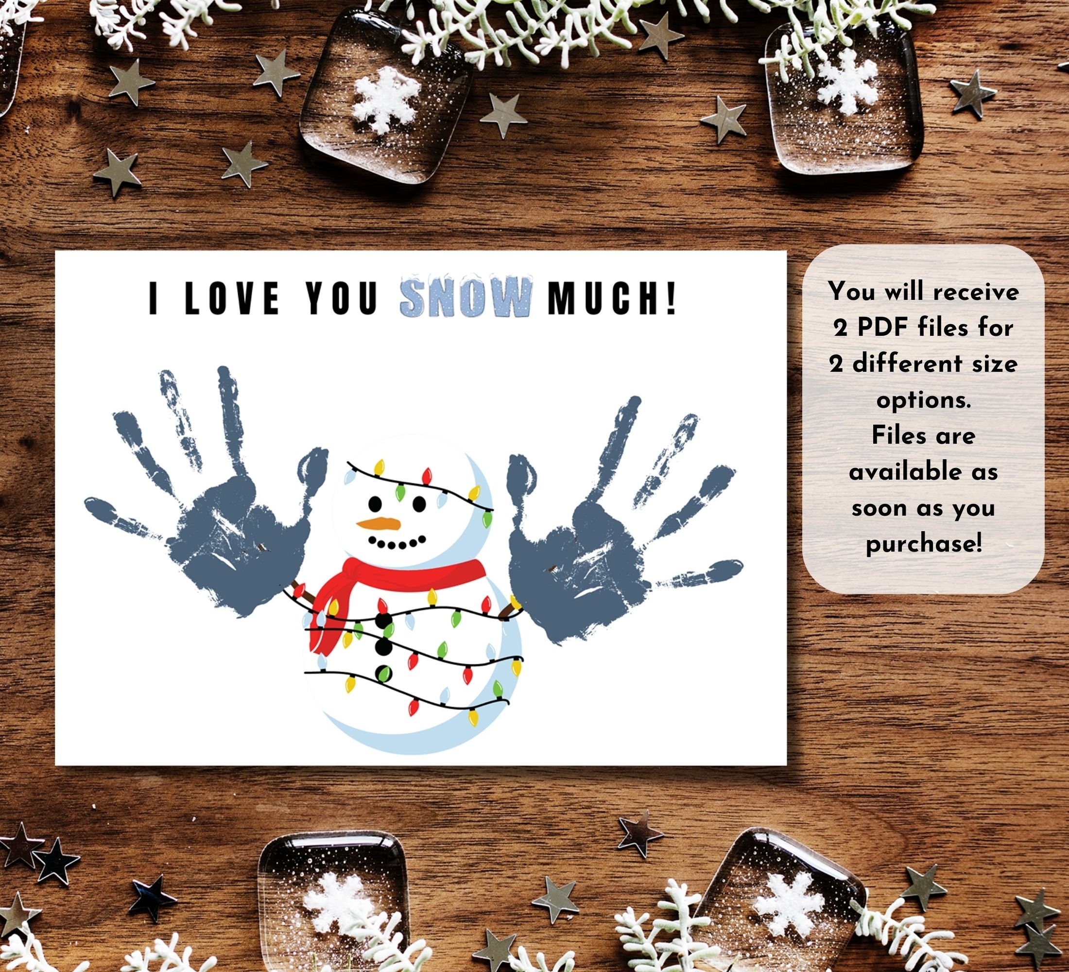 Printable Winter Snowman Handprint Art, Baby's First Christmas Craft ...