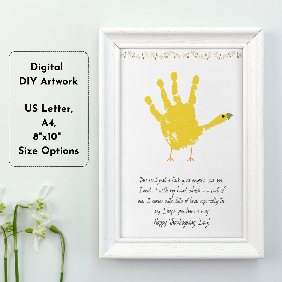 Printable Thanksgiving Handprint Craft, Thanksgiving Turkey Handprint ...