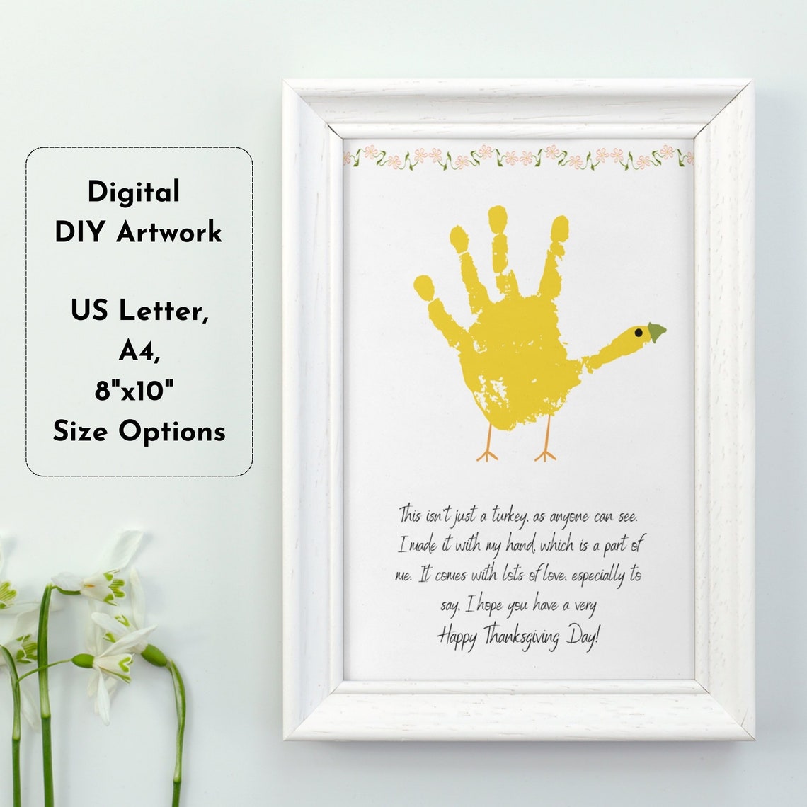 Printable Thanksgiving Handprint Craft, Thanksgiving Turkey Handprint ...