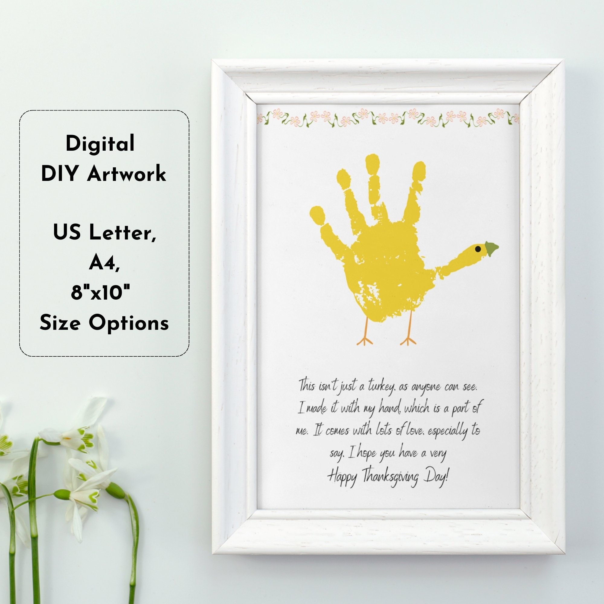 Printable Thanksgiving Handprint Craft, Thanksgiving Turkey Handprint ...