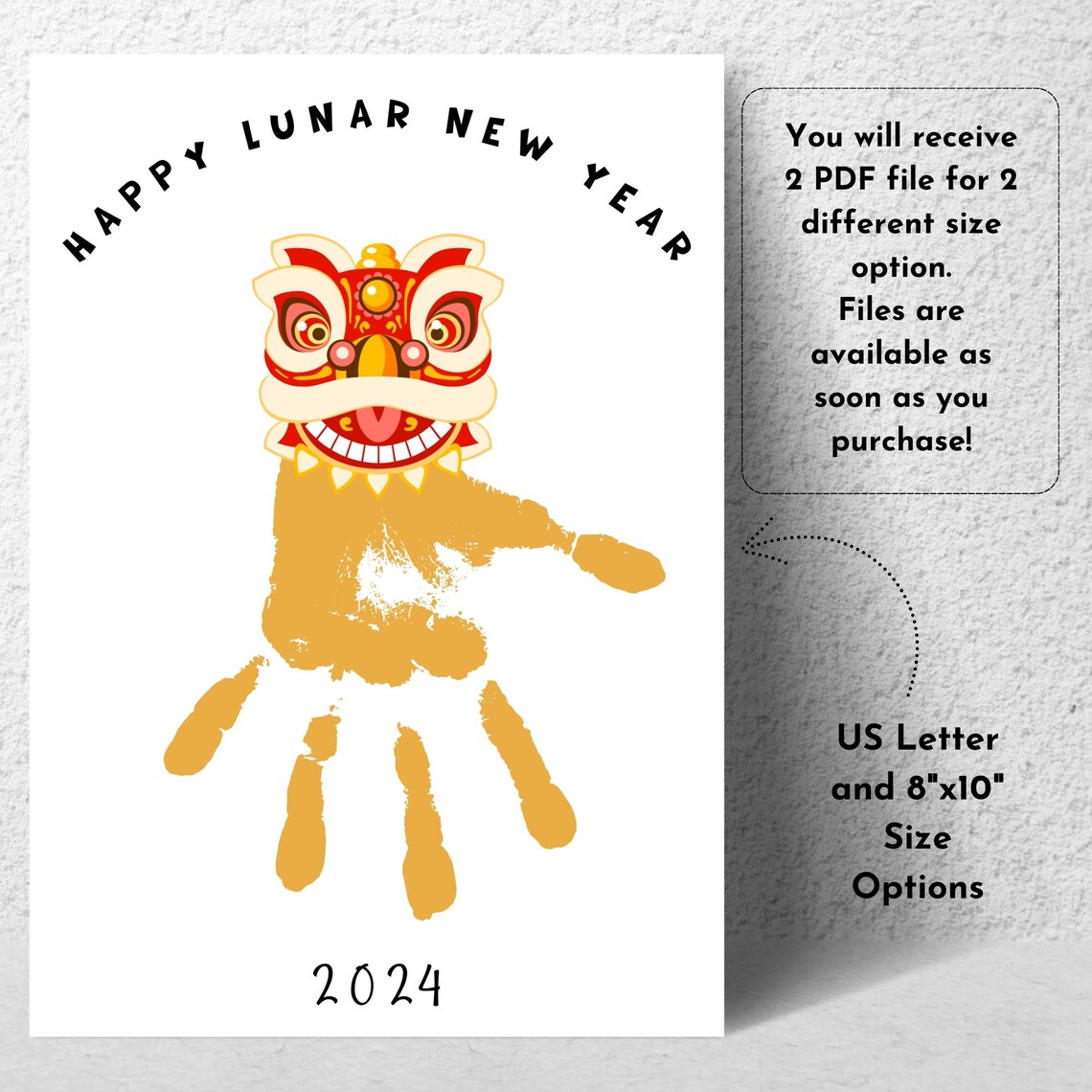 Lunar New Year Handprint, Chinese New Year Handprint and Footprint Art ...