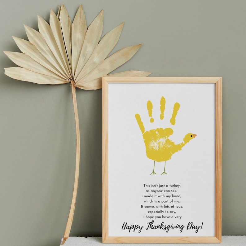 Printable Thanksgiving Handprint Craft for Kids, Thanksgiving Turkey ...