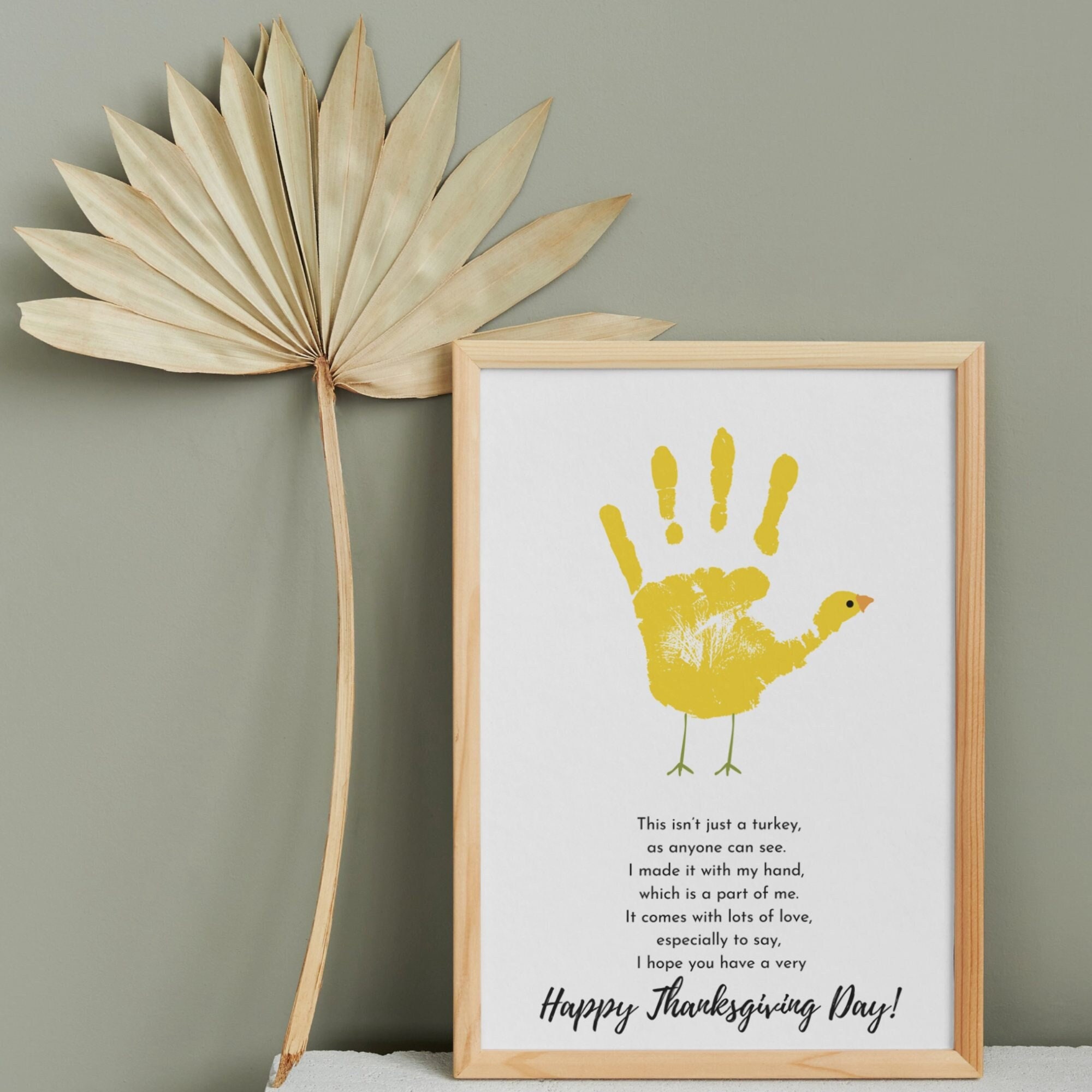 Printable Thanksgiving Handprint Craft for Kids, Thanksgiving Turkey ...