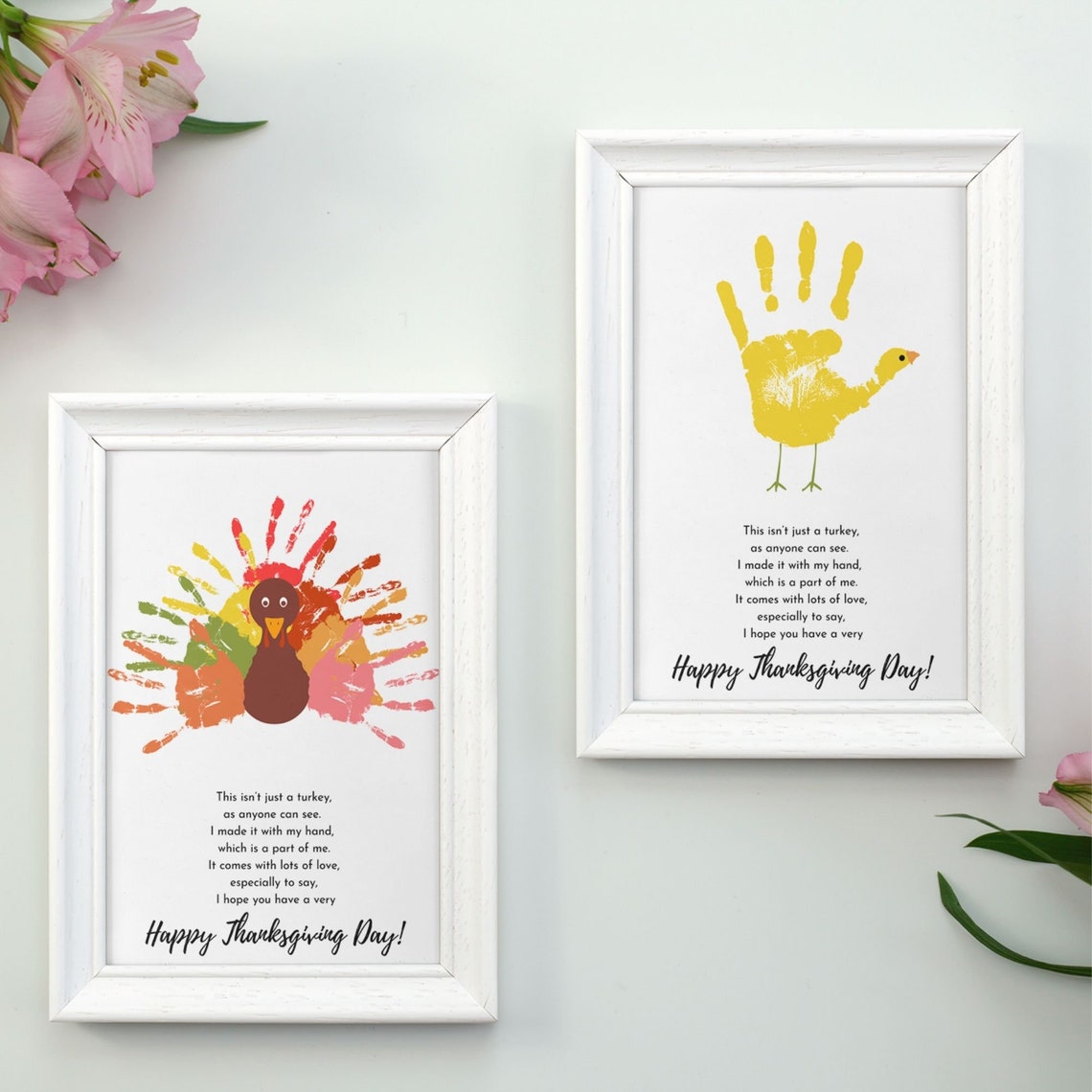 Printable Thanksgiving Handprint Craft for Kids, Thanksgiving Turkey ...