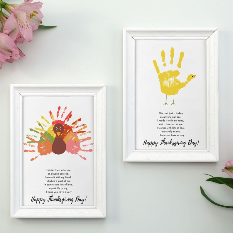 Printable Thanksgiving Handprint Craft for Kids, Thanksgiving Turkey ...