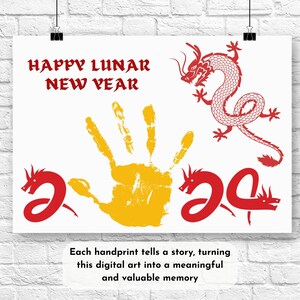Lunar New Year Handprint Art 2024, Chinese New Year Handprint Keepsake ...