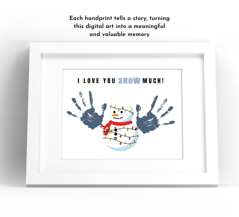 Printable Winter Snowman Handprint Art, Baby's First Christmas Craft ...