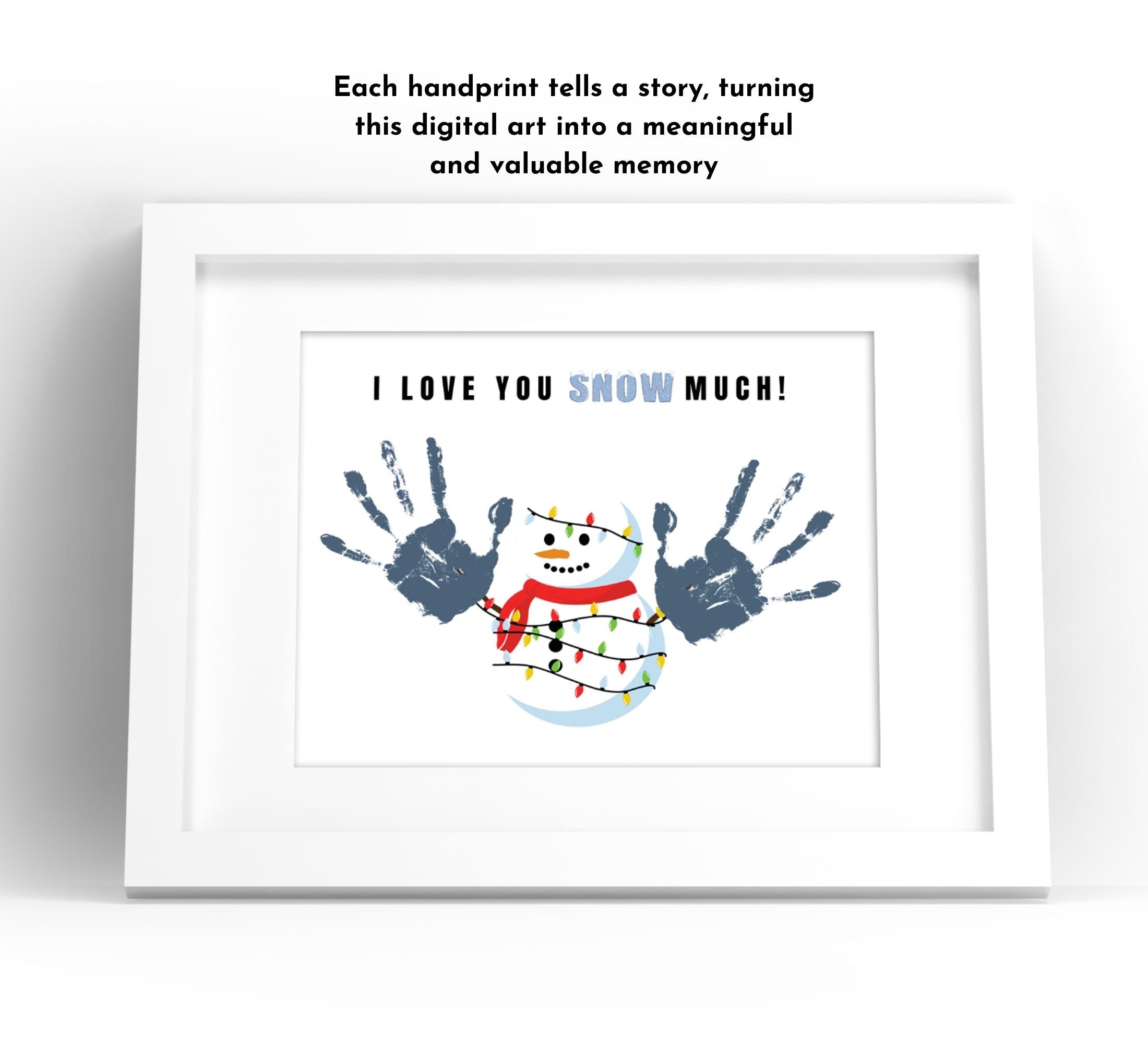 Printable Winter Snowman Handprint Art, Baby's First Christmas Craft ...