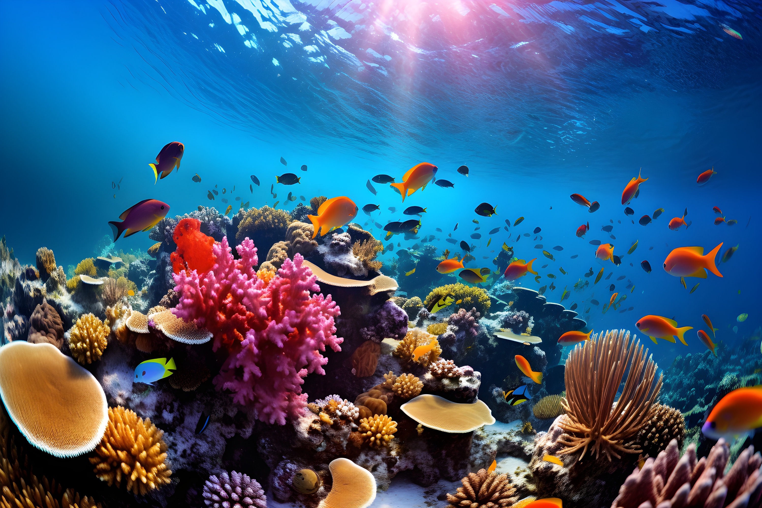 Underwater Paradise: Coral Reef and Marine Life Photography Print ...