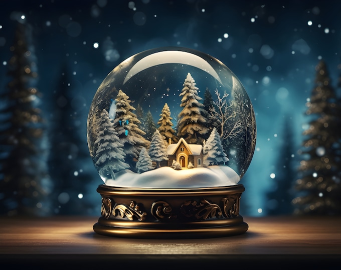 Beautiful Snow Globe Winter Wonderland Nostalgic Home Decor Snow Globe ...