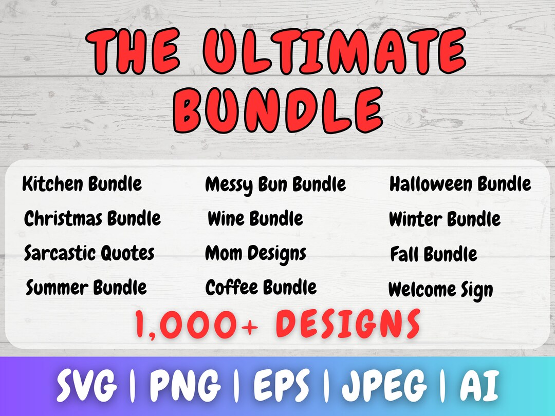 Ultimate Designer's Pack - SVG, Ai, JPEG, PNG, Eps Files - Versatile ...