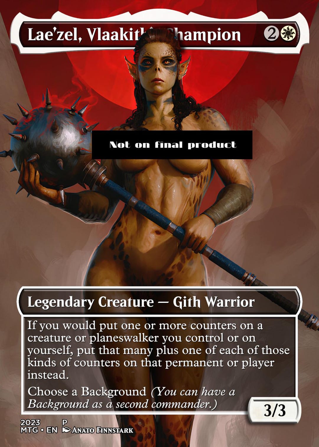 Lae'zel MTG Proxy | Custom Foil Baldur’s Gate 3 Card | Githyanki D&D Fan Art | Commander Altered ...
