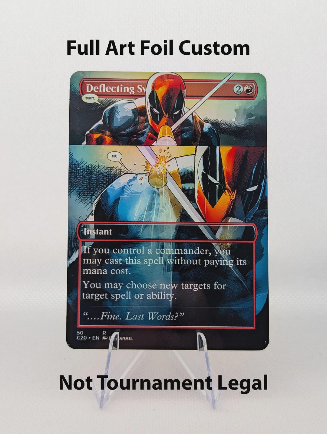 Deadpool Deflecting Swat | Foil MTG Alter | Holographic Sticker Overlay ...