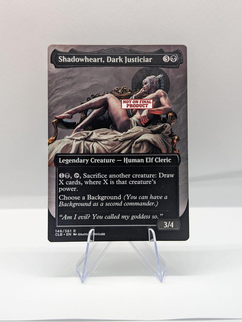 Shadowheart Dark Justiciar Custom MTG Style Card – Premium Printed Fan Made Card – Casual Play ...