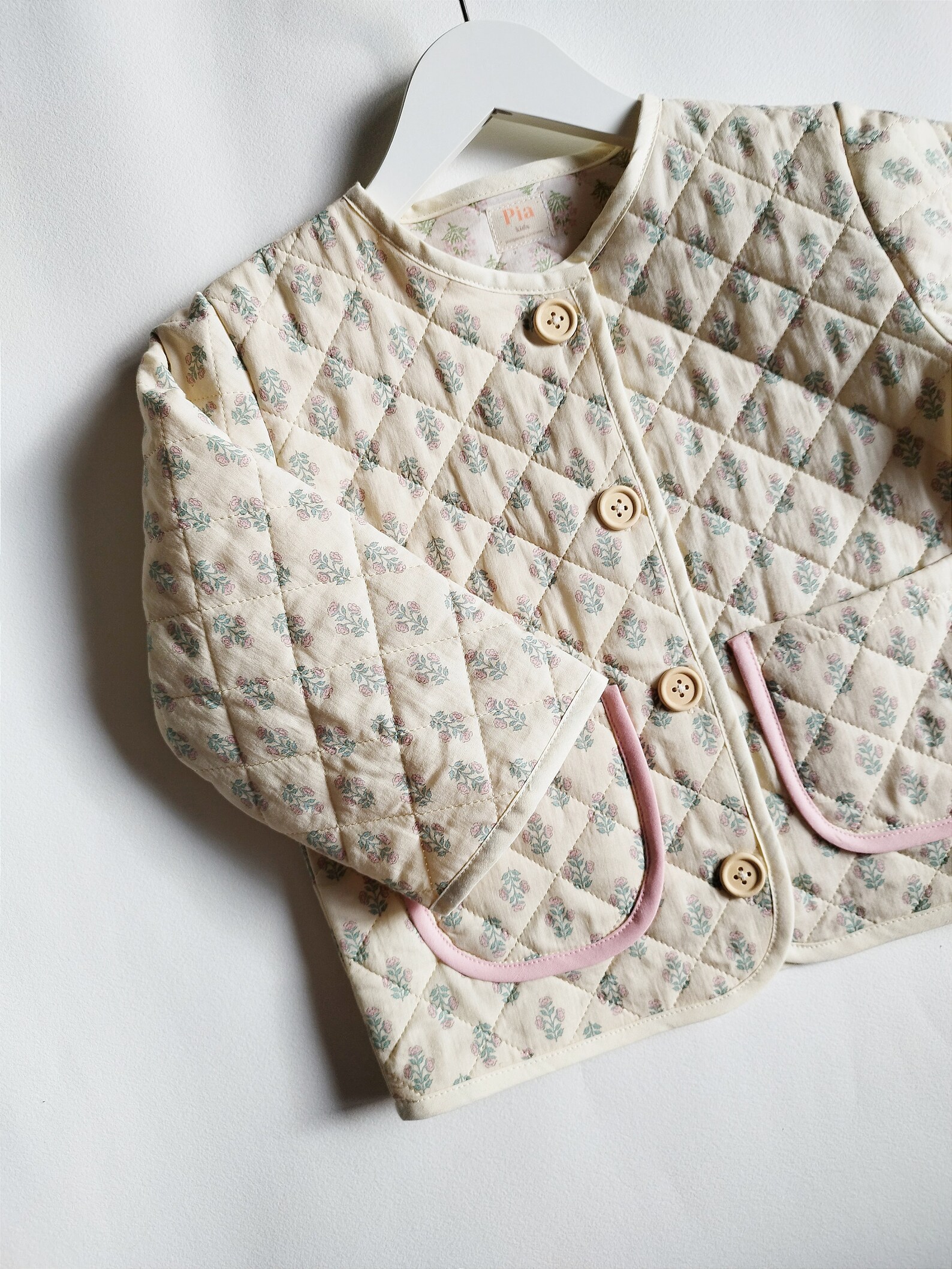 Handmade Quilted Jacket for Kids Floral Vintage Cotton Coat - Etsy