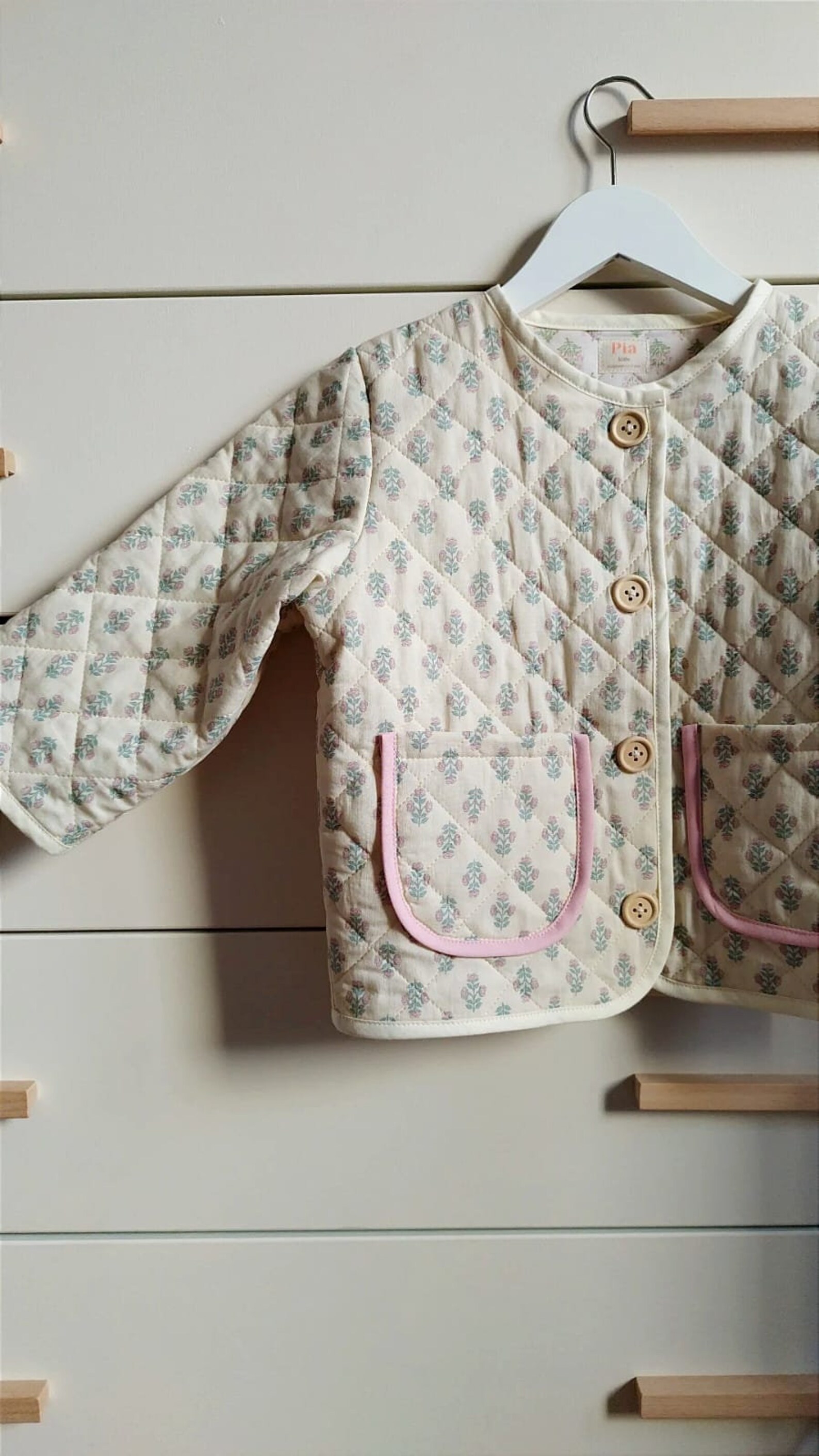 Kids Quilted Jacket, Handmade, Floral Vintage Jacket, Cotton - Etsy