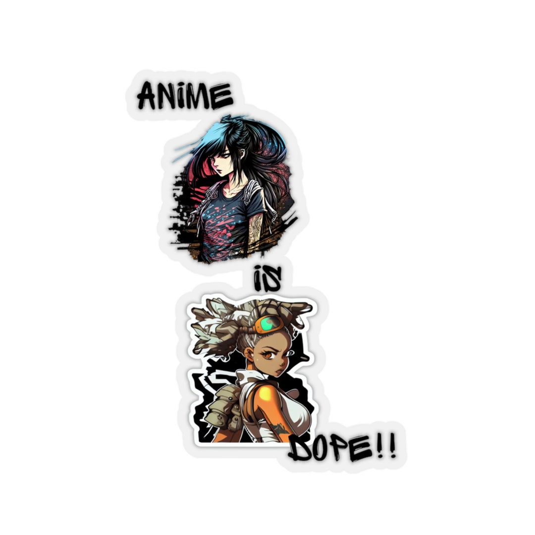 Water Bottle Sticker Anime Anime Girl Anime Lover Dope Girl Kiss-cut ...