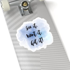See, Want, Get Black Letter-kiss-cut Stickers - Etsy