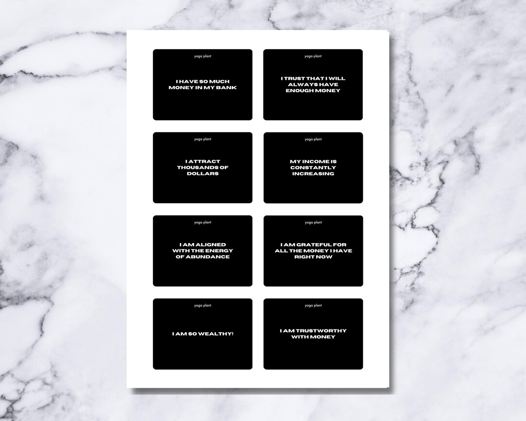 Cash Calm (ground Money Anxiety) | Affirmation Cards - Etsy