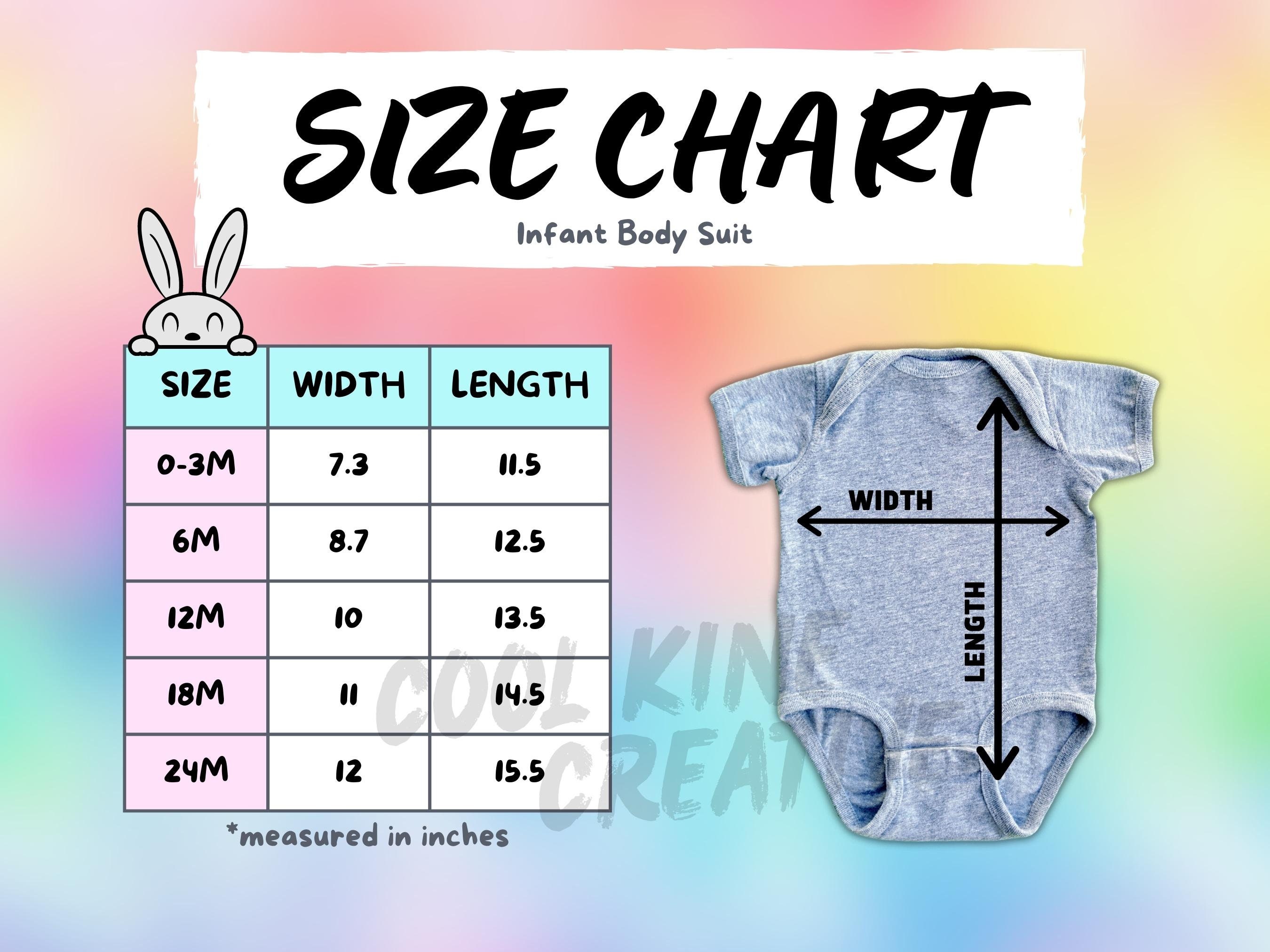 NO BRAND NAME on Chart Rabbit Skins 4424 Infant Baby Body Suit Size ...