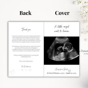 Stillborn Baby Funeral Program Template Editable in Canva, Baby ...
