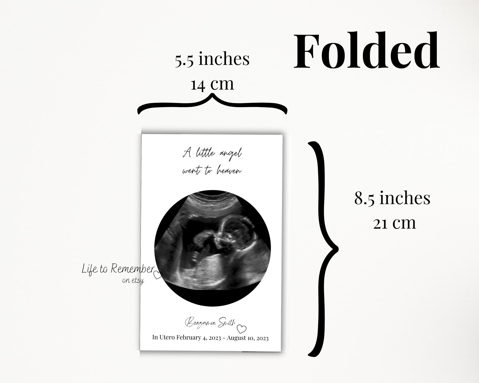 Stillborn Baby Funeral Program Template Editable in Canva, Baby ...