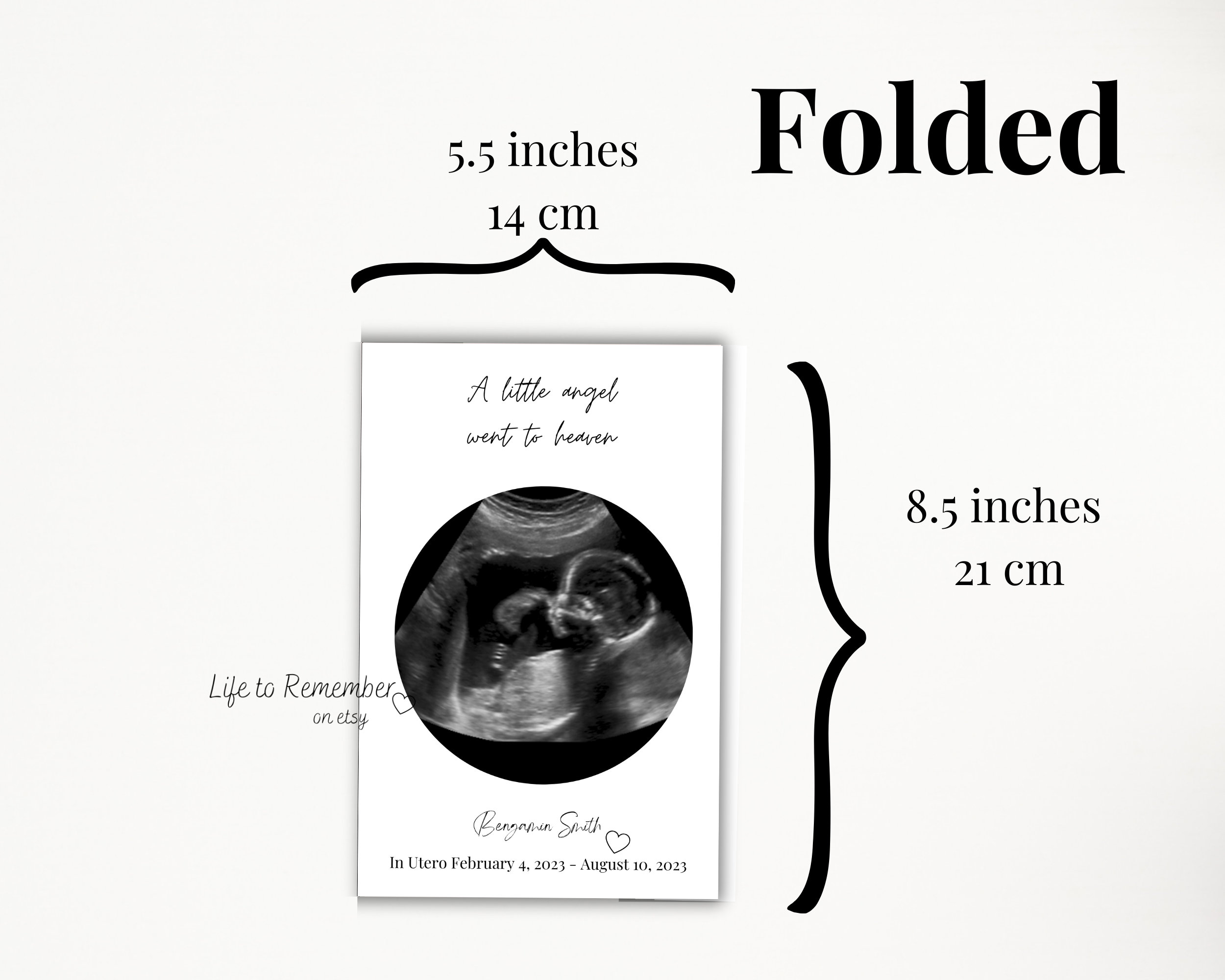 Stillborn Baby Funeral Program Template Editable in Canva, Baby ...