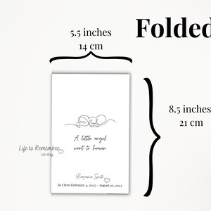 Stillborn Baby Funeral Program Template Editable in Canva, Baby ...