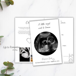 Stillborn Baby Funeral Program Template Editable in Canva, Baby ...